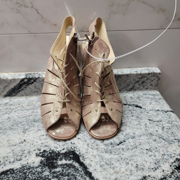 Paul Green | Shoes | Paul Greenbrown Cosmo Peep Toe Laceup Bootie Blush ...